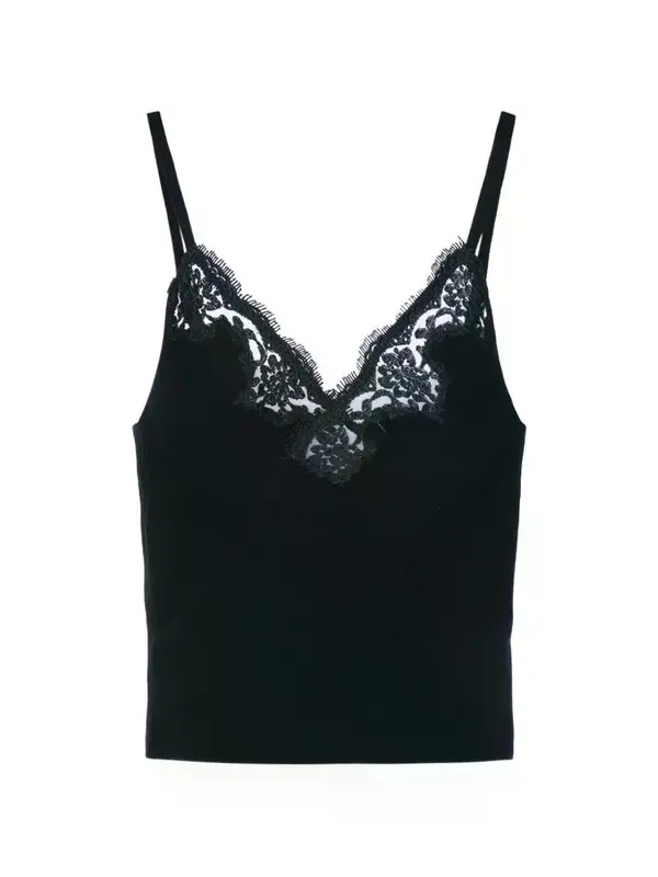 ERMANNO FIRENZE Lace-trim Top - Black