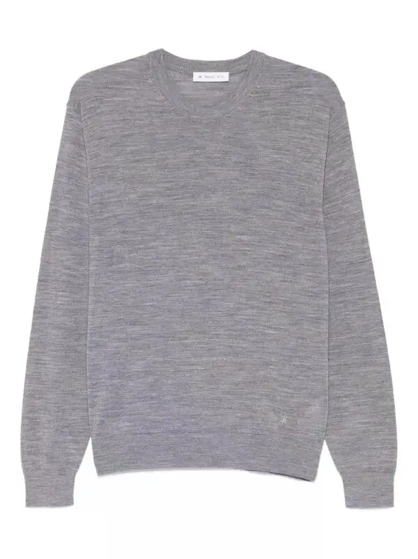 MANUEL RITZ Crewneck Long-sleeve T-shirt - Grey