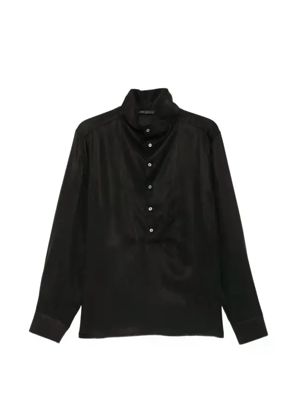 LOW BRAND High-neck Shirt - Black