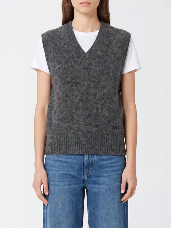 AMI Paris Jumper Colour - Grey