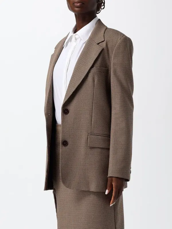 MAR DE MARGARITAS Single-breasted Houndstooth Blazer With Peak Lapels