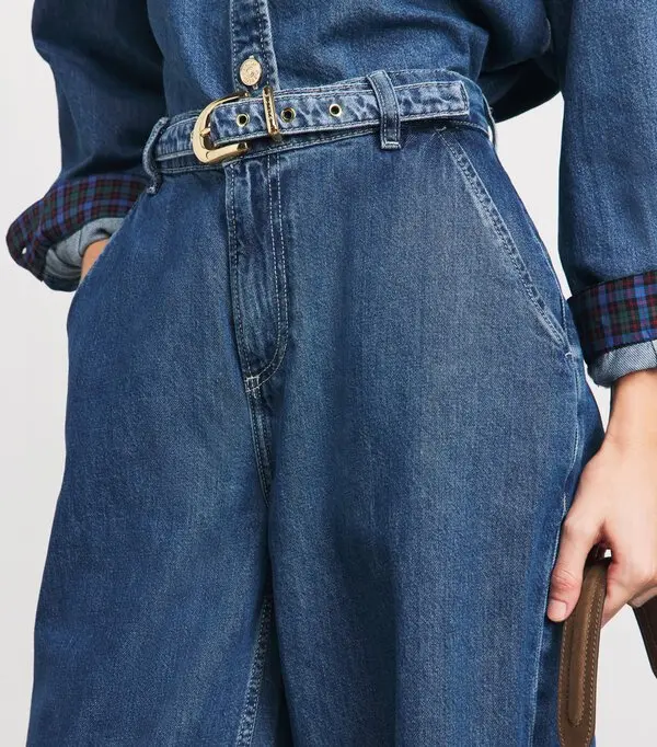 Claudie Pierlot Belted Wide-leg Jeans