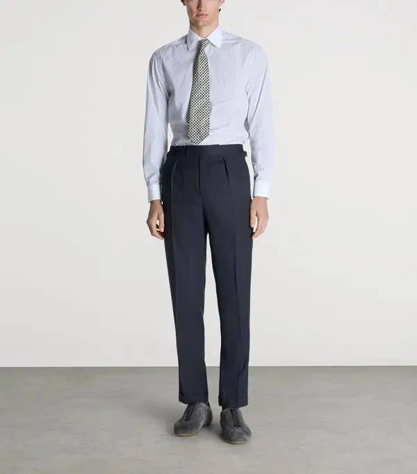 Dunhill Wool Pleated Trousers