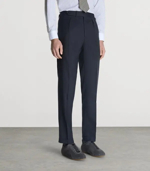 Dunhill Wool Pleated Trousers
