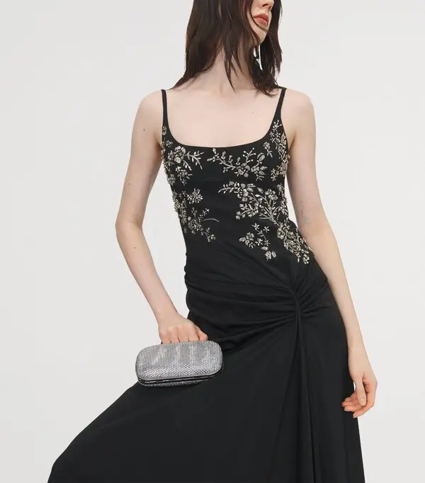 Alexander McQueen Crystal-embellished Knuckle Clutch Bag