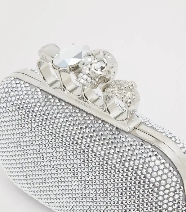 Alexander McQueen Crystal-embellished Knuckle Clutch Bag