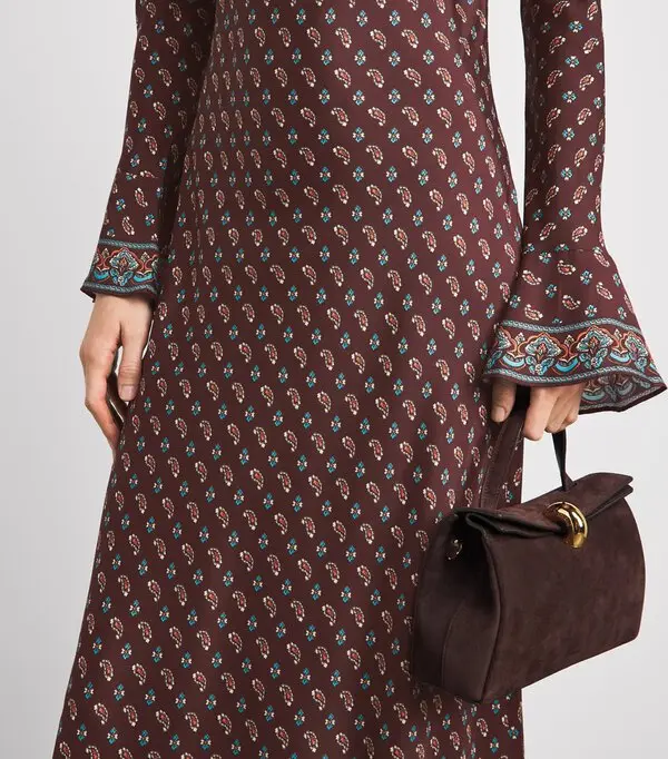 DÔEN Silk-blend Paisley Davina Midi Dress