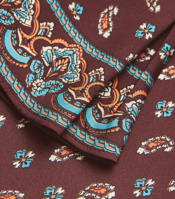 DÔEN Silk-blend Paisley Davina Midi Dress