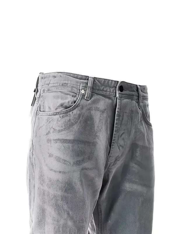 Stone Island J100005 Corroded Reflective-light Bull Denim-tc Jeans