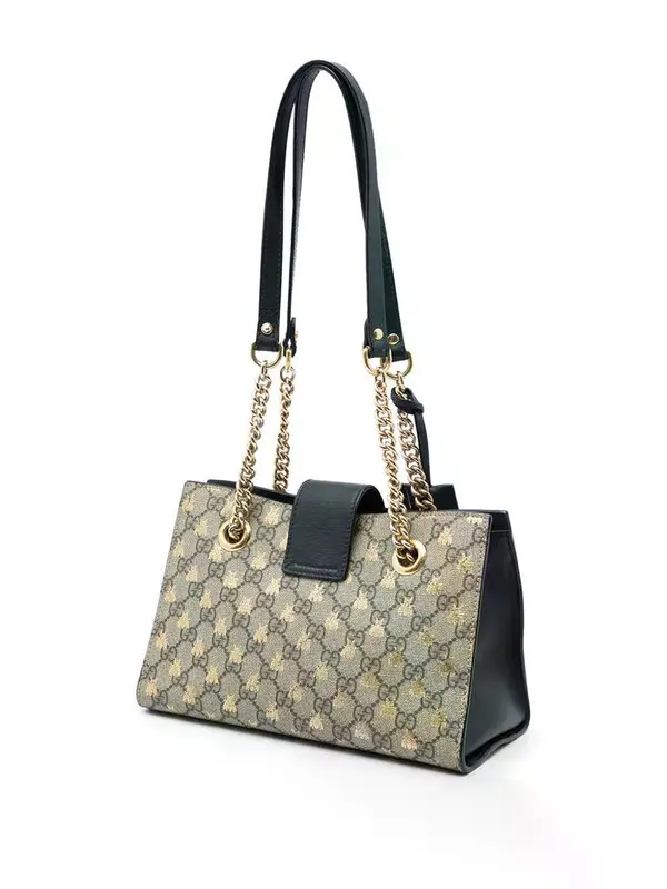 Gucci 2016-2026 Small Gg Supreme Bee Padlock Tote Bag