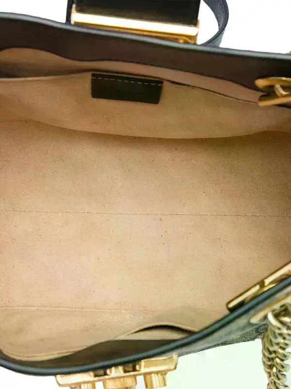 Gucci 2016-2026 Small Gg Supreme Bee Padlock Tote Bag