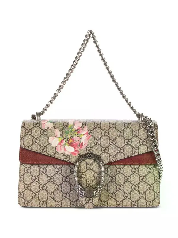 Gucci 2015 Small Dionysus Gg Supreme Blooms Shoulder Bag - Neutrals
