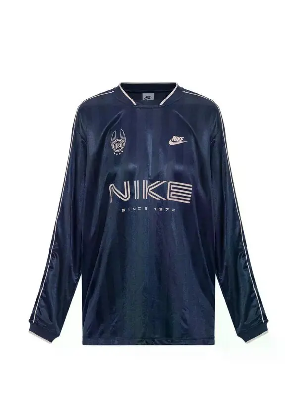 Nike Logo-print Striped T-shirt - Blue
