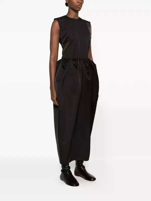 AMI Paris Gathered Sleeveless Dress
