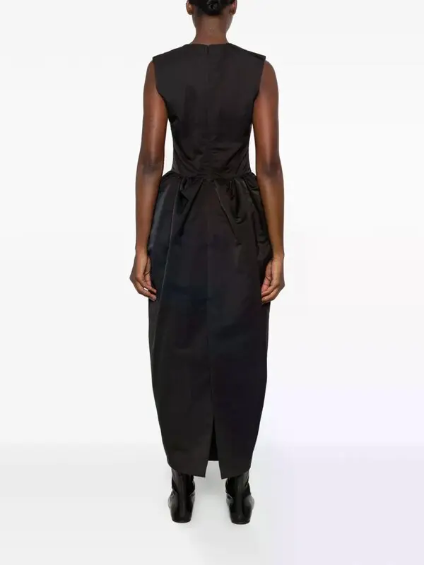 AMI Paris Gathered Sleeveless Dress