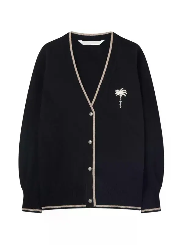 Palm Angels Palm Tree-embroidered Cardigan