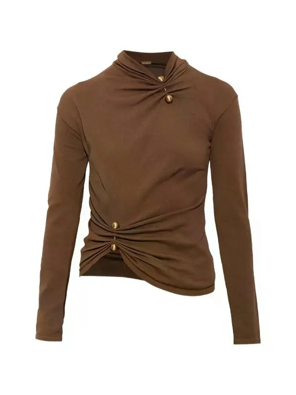 Cult Gaia Callie Knit Top - Brown