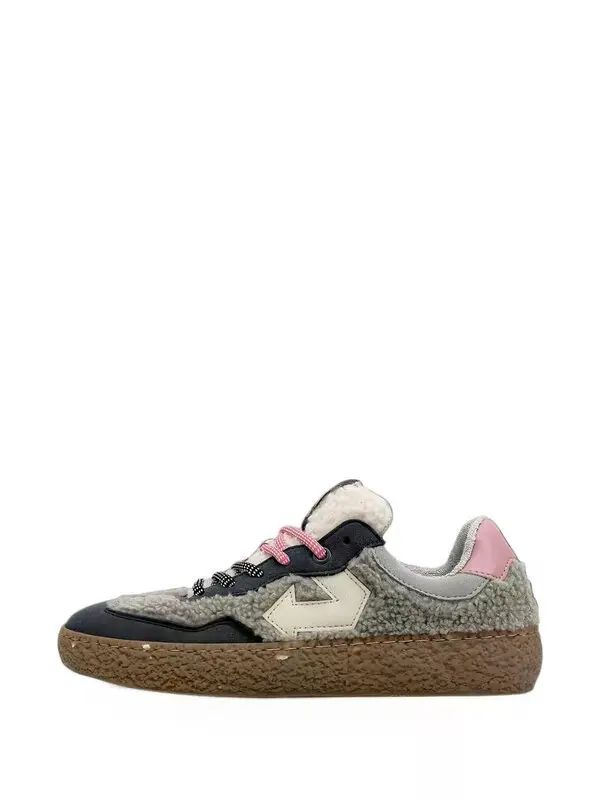 ID.EIGHT Uriduri Teddy-texture Paneled Sneakers - Grey