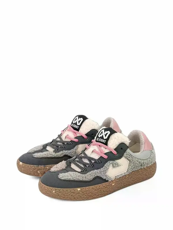 ID.EIGHT Uriduri Teddy-texture Paneled Sneakers