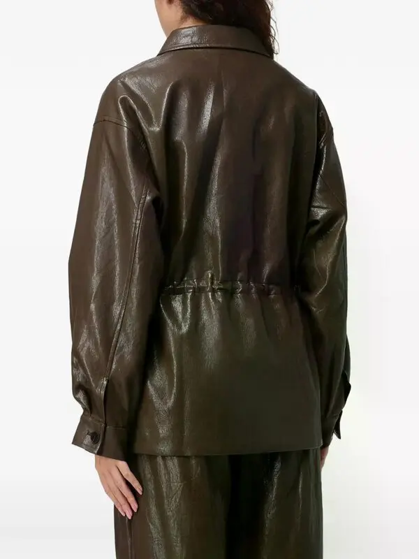 ELEH Drawstring-waist Pocket-detail Coat