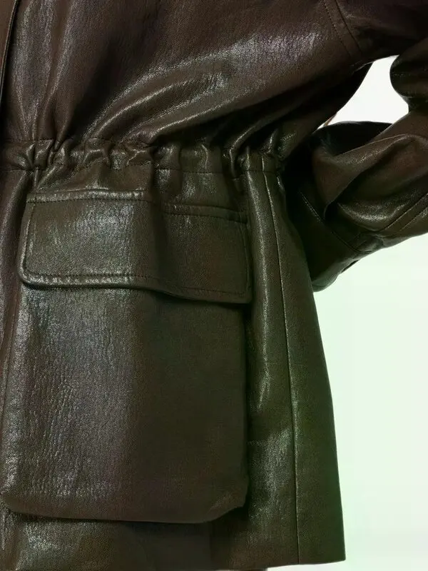 ELEH Drawstring-waist Pocket-detail Coat
