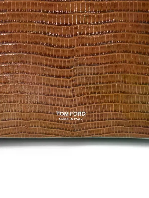 TOM FORD Lizard-effect Leather Cluth Bag