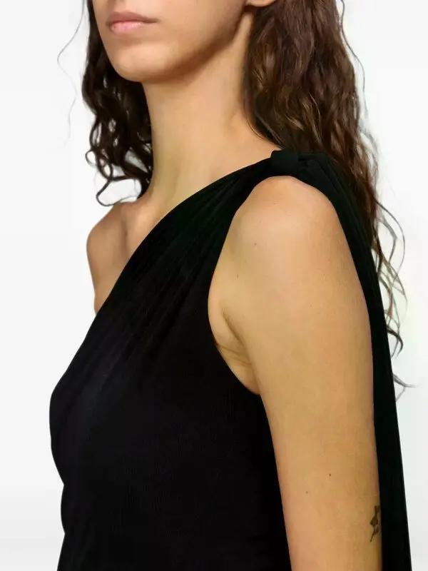 ELEH One-shoulder Draped Mini Dress