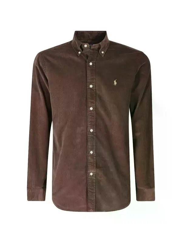 Polo Ralph Lauren Corduroy Embroidered-logo Shirt - Brown