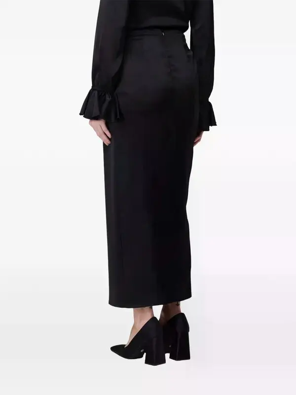 HANITA Draped Wrap-style Maxi Skirt
