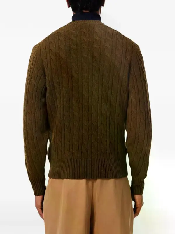 Lacoste Cable-knit Logo-patch Sweater