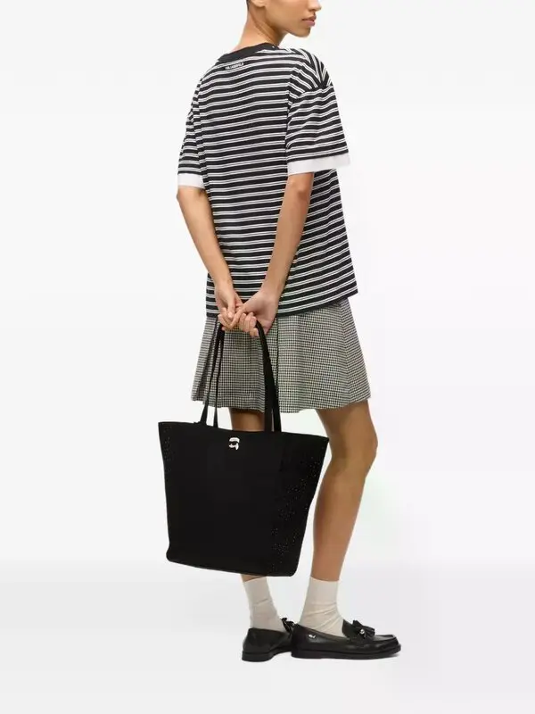 Karl Lagerfeld Ikon Rhinestone-embellished Tote Bag - Black