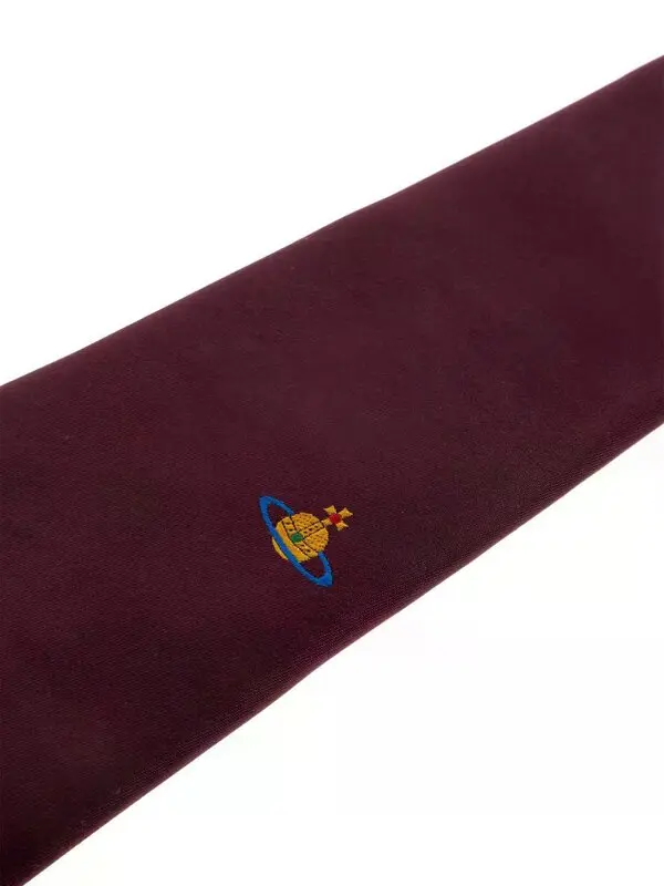 VIVIENNE WESTWOOD Orb-embroidered Silk Tie