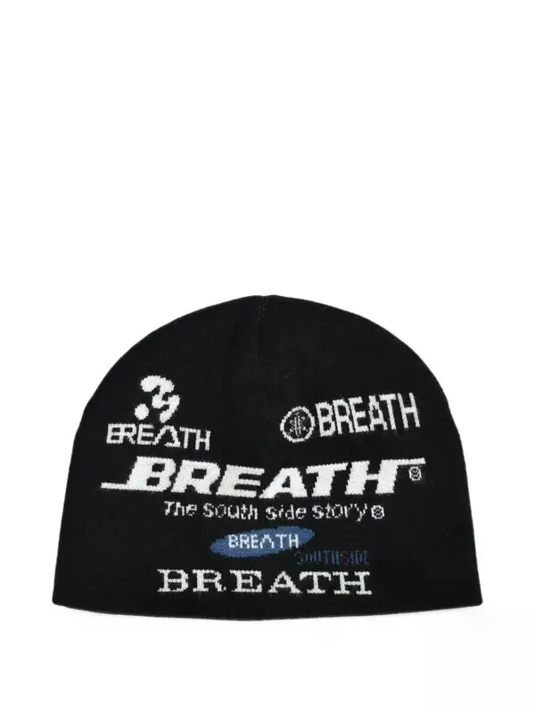 BREATH Company Logo-jacquard Beanie Hat