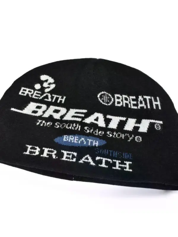 BREATH Company Logo-jacquard Beanie Hat