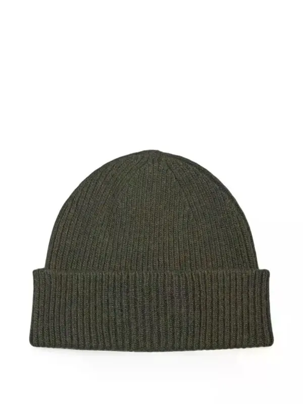 Balmain Wool Beanie With Leather Vintage Label