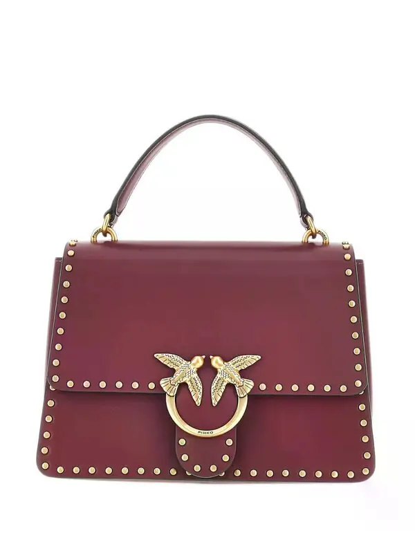 Pinko Medium Love Birds Stud-embellished Tote Bag - Red