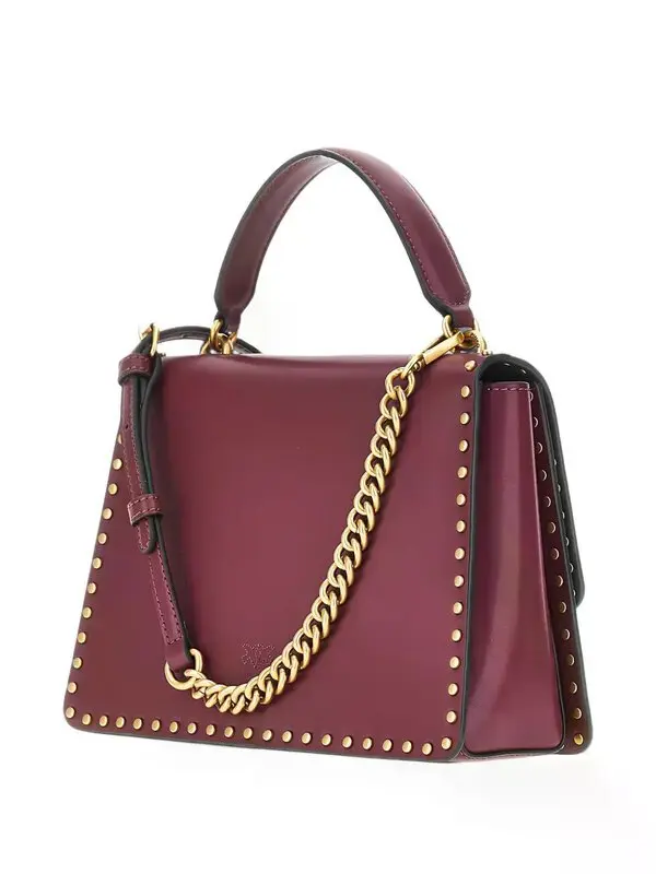 Pinko Medium Love Birds Stud-embellished Tote Bag