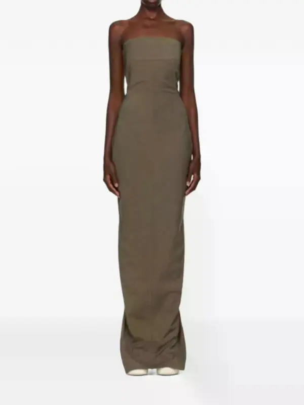 Rick Owens Strapless Panelled Maxi Dress