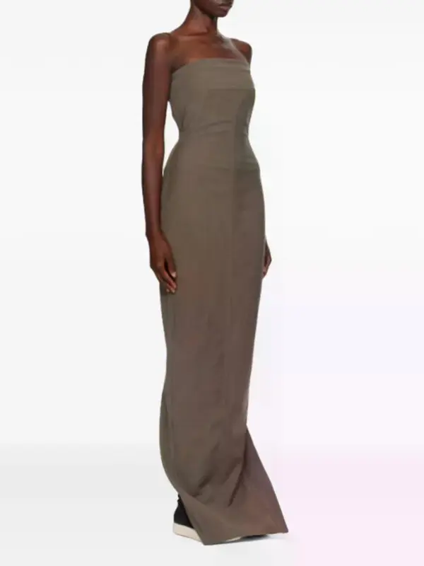 Rick Owens Strapless Panelled Maxi Dress