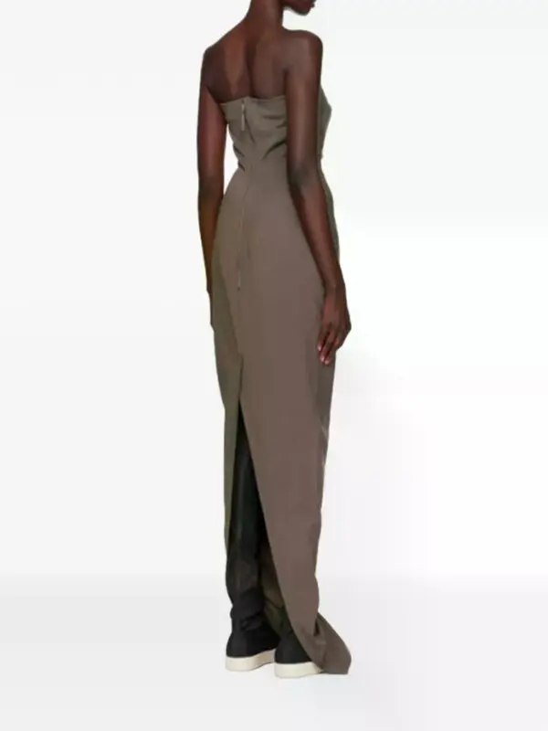 Rick Owens Strapless Panelled Maxi Dress