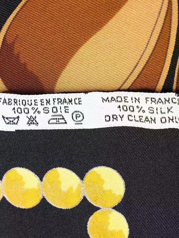 Hermès 1980-2000 Cuillers D Afrique Silk Scarf 90 Scarves - Black