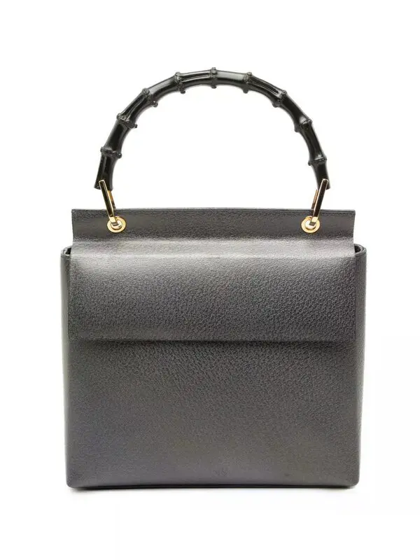 Gucci 20th Century Leather Bamboo Handbag