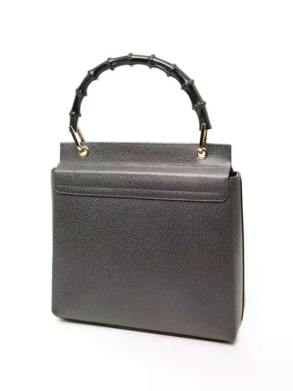 Gucci 20th Century Leather Bamboo Handbag
