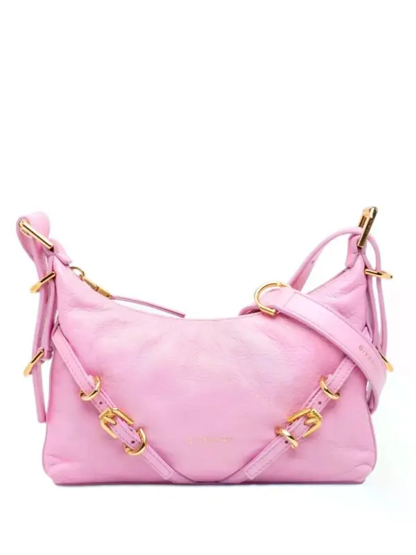 Givenchy 2023 Mini Leather Voyou Crossbody Bag - Pink