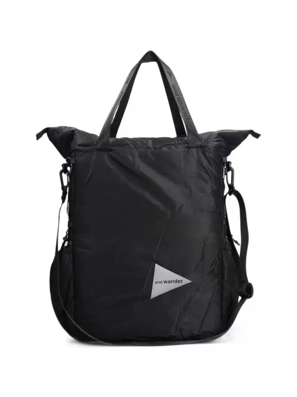 AND WANDER Logo-print Tote Bag