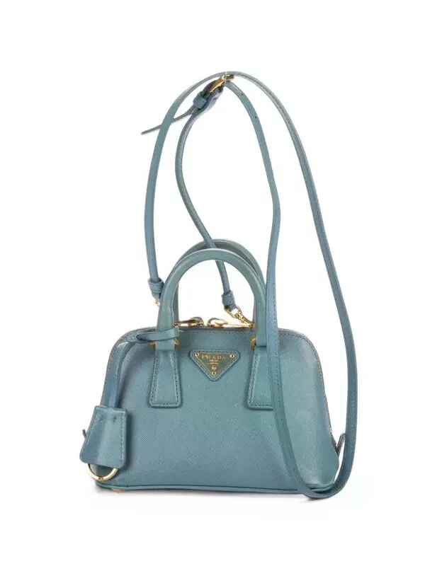Prada Mini Promenada Logo-plaque Handbag - Blue