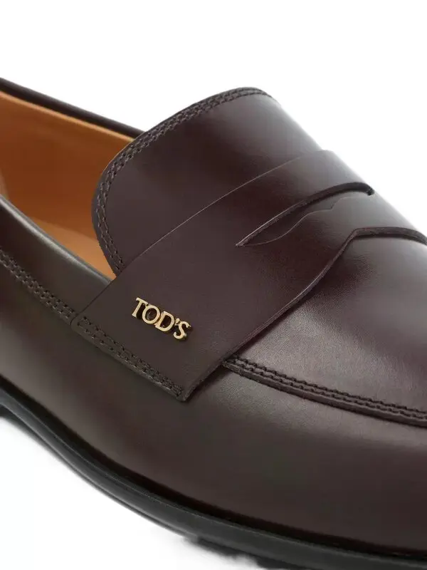 TOD'S Logo-plaque Penny Loafers