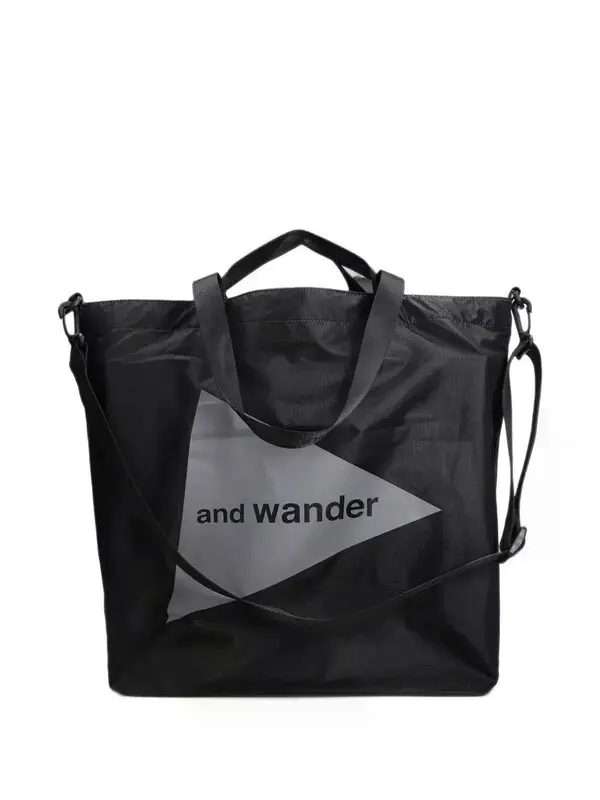 AND WANDER Logo-print Ripstop Tote Bag