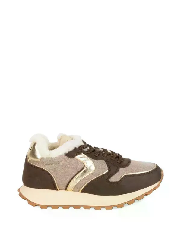 VOILE BLANCHE Paris Easy Metallic-detail Sneakers - Brown