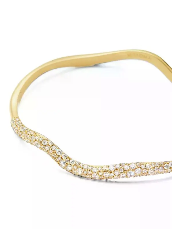 MISSOMA Molten Snow Ripple Hinged Bangle
